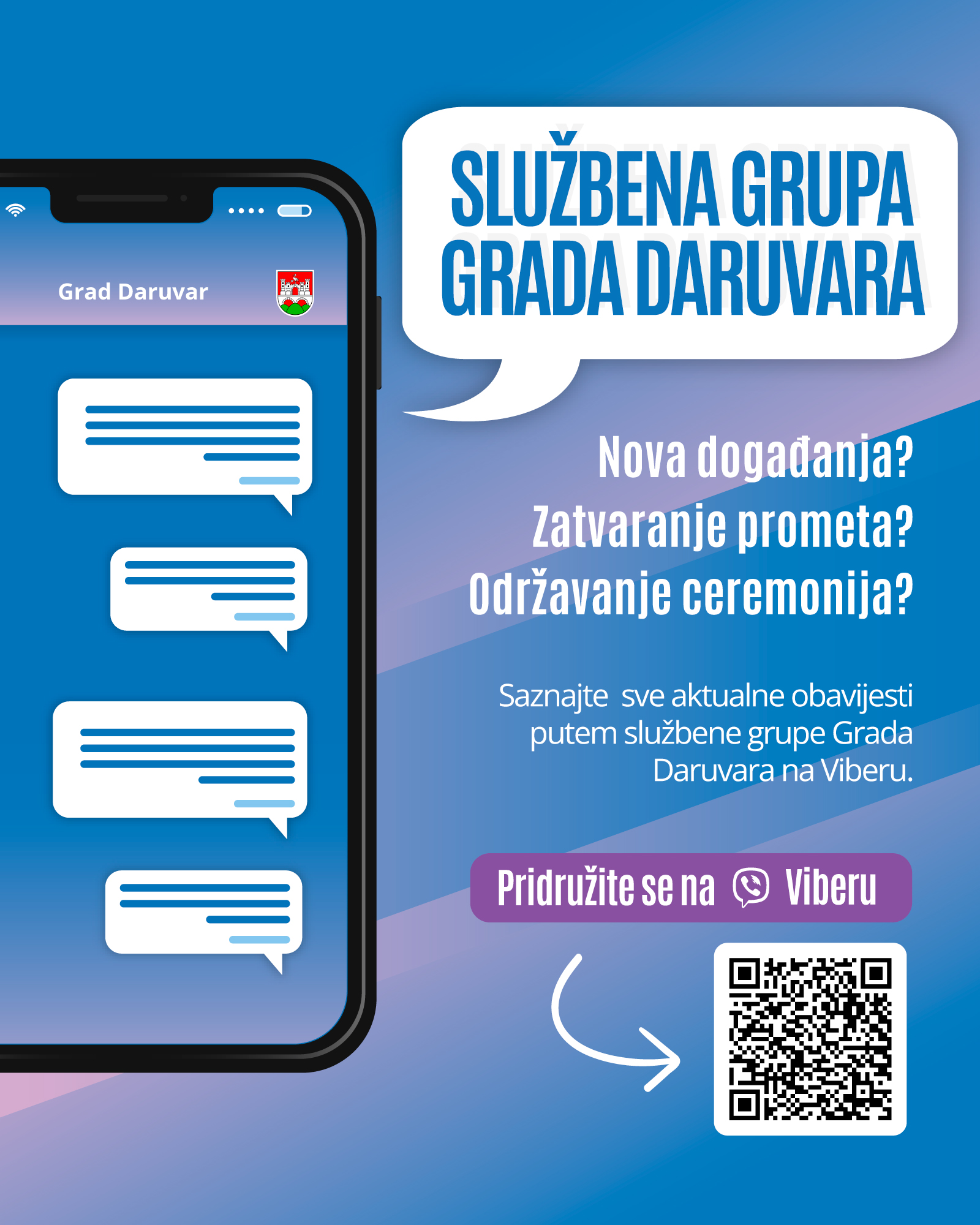 Pridružite se službenoj grupi Grada Daruvara - Grad Daruvar